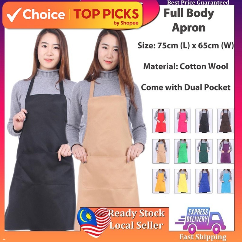 Hang Neck Apron | Water Resistant, Dual Pockets, Affordable Kitchen ...