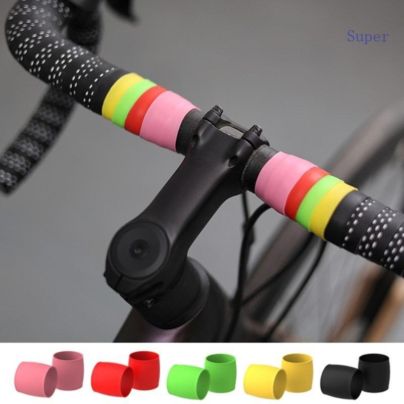 Super Skin Friendly Bike Handlebars Tape End Rings Waterproof Silicones ...