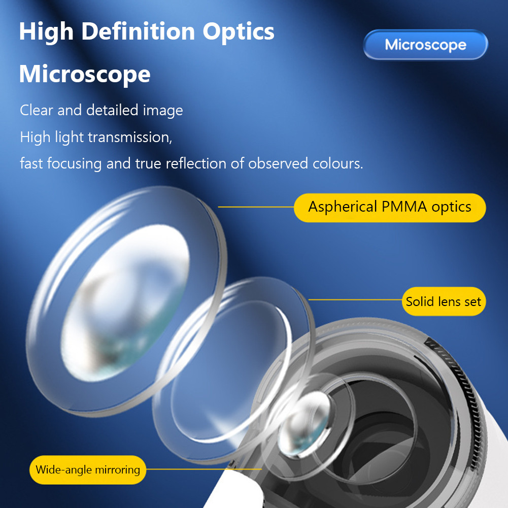 [New] 60X MicroMini Portable Microscope with LED Flashlight Handheld ...