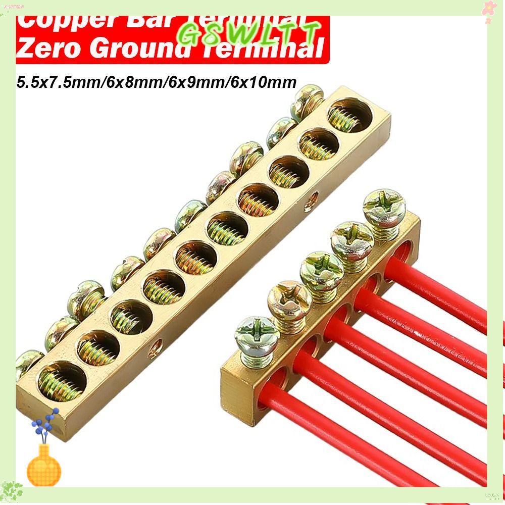 GSWLTT Wire Connector, With Hole Screw Copper Copper Bar Terminal ...