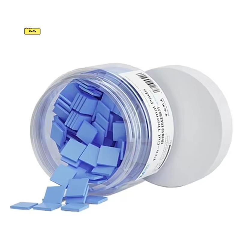 100PCS 12x12mm Blue Grey Thermal Silicone Pad for Mobile Phone Repair ...