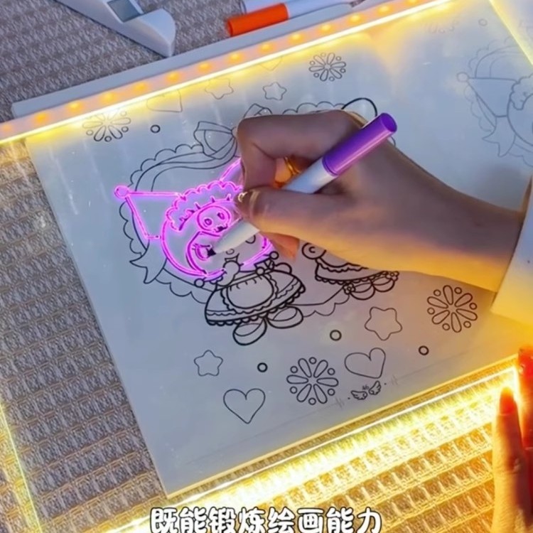 Acrylic Toddler Blackboard Luminous Educational Children Erasable ...