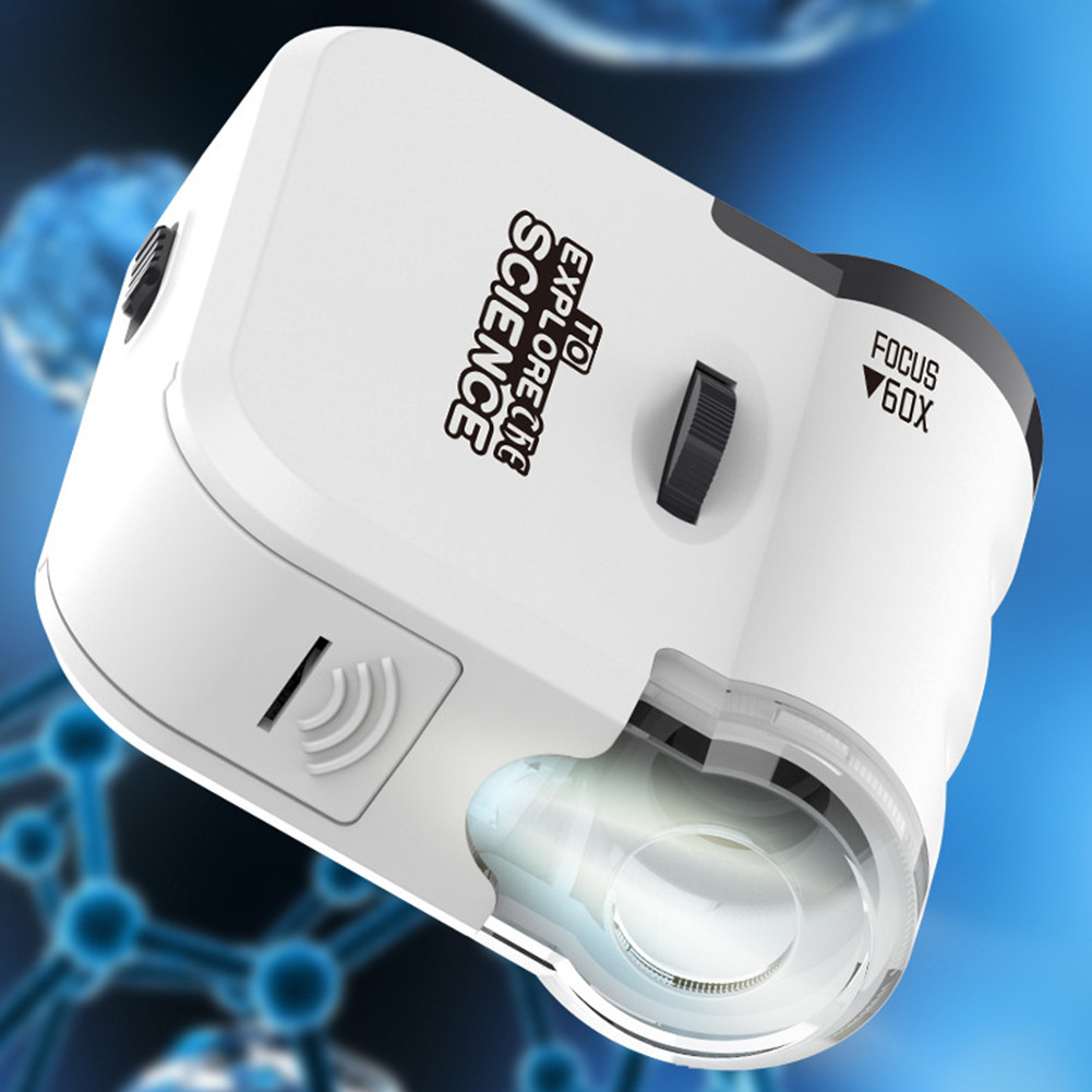 [New] 60X MicroMini Portable Microscope with LED Flashlight Handheld ...
