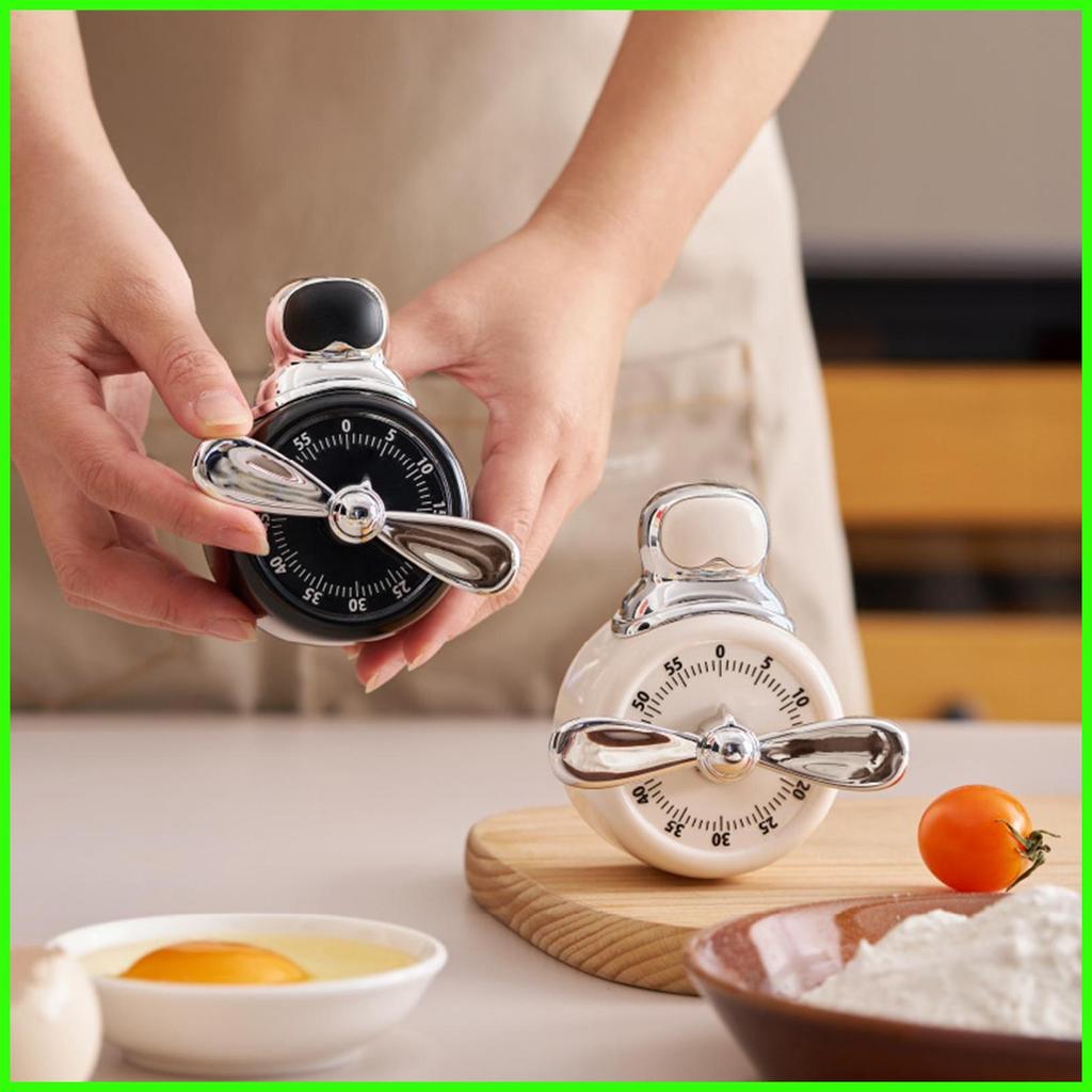 Cooking Timer Mechanical Battery-Free Loud Sound Manual Countdown Timer ...