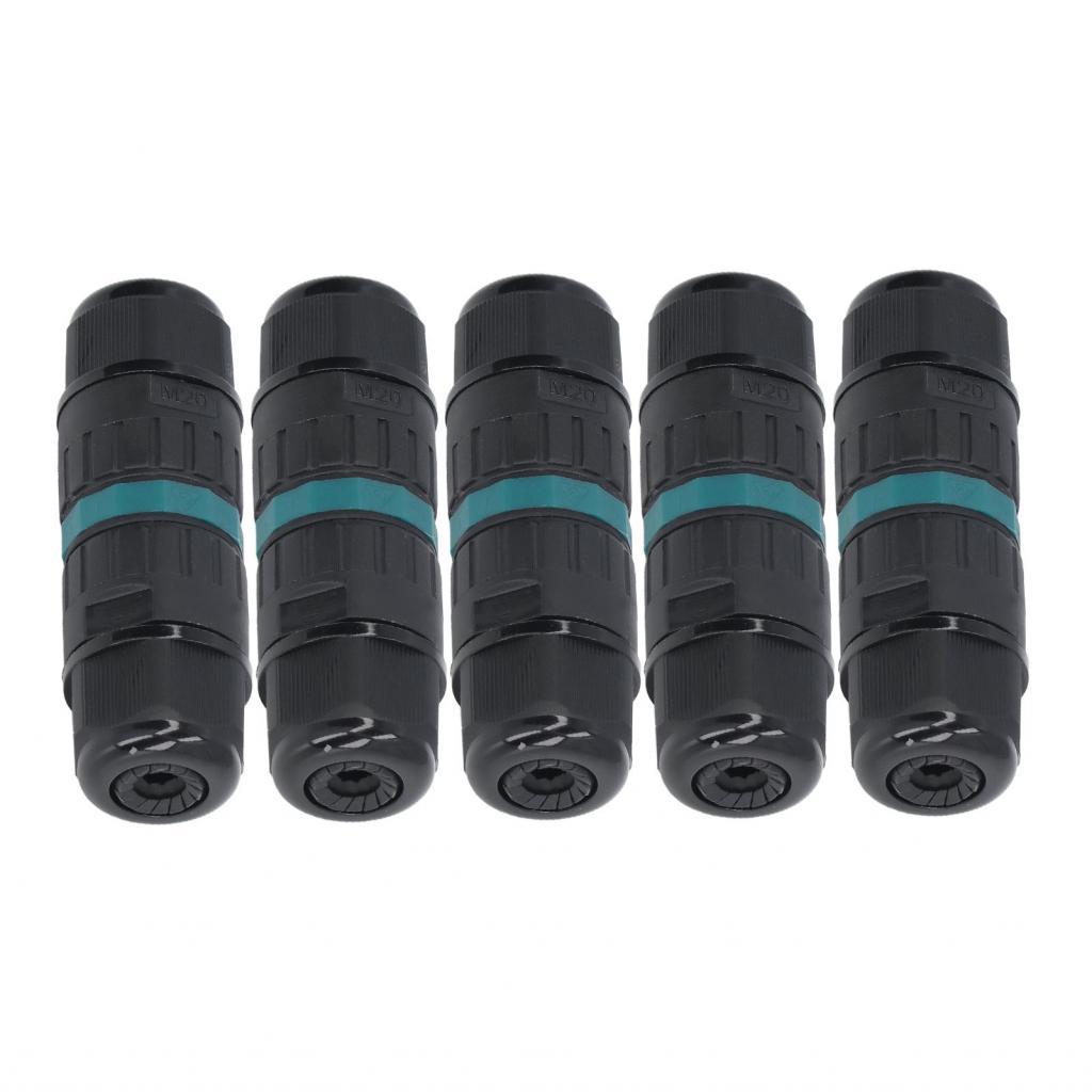 Bestchoices 5Pcs Connector Wire Cable M20 3pin 9-12mm Quick Connection ...