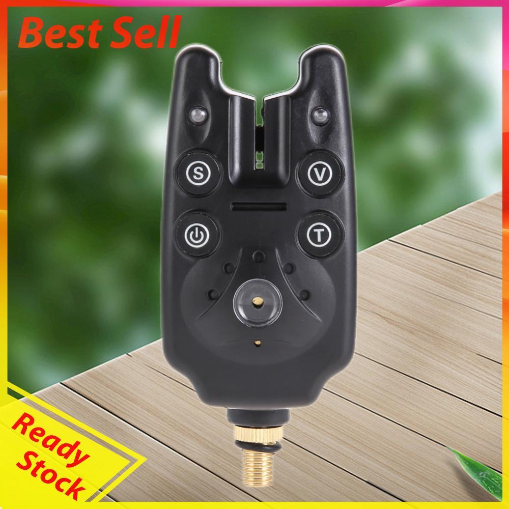 2 LEDs Fish Bite Alarm Water Resistant Fishing Rod Alarm with Loud ...