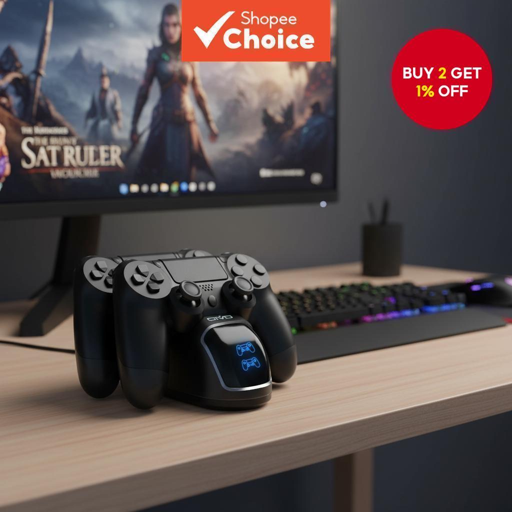 A charging dock with controller stand and upgraded chip for PS4 Pro ...