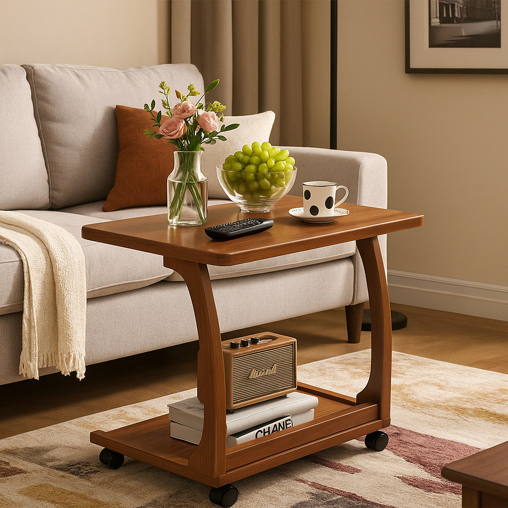 Sofa Side Table for Living Room, Balcony, Bedroom, Movable Bedside ...