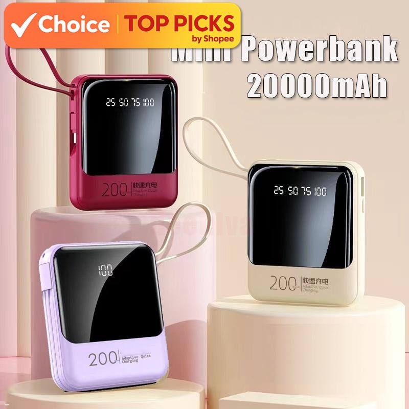 Fast Charging Powerbank – Mini Portable 20000mAh Power Bank with 4 ...