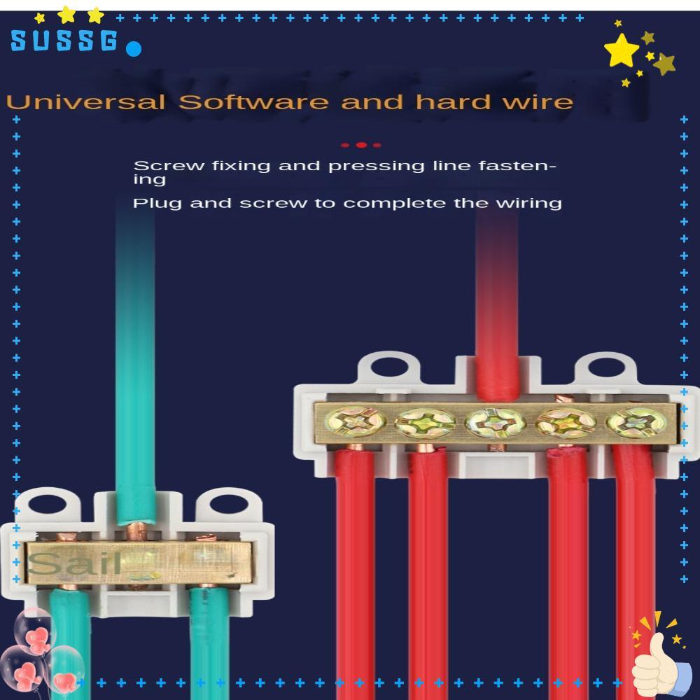 SUSSG T-type Wiring Terminal Splitter Wire Connector Terminal Block ...