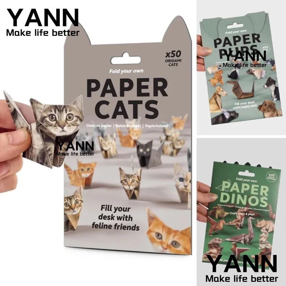 YANN Cute Kitten Origami Papercraft Kits, Handmade Desk Decoration DIY ...