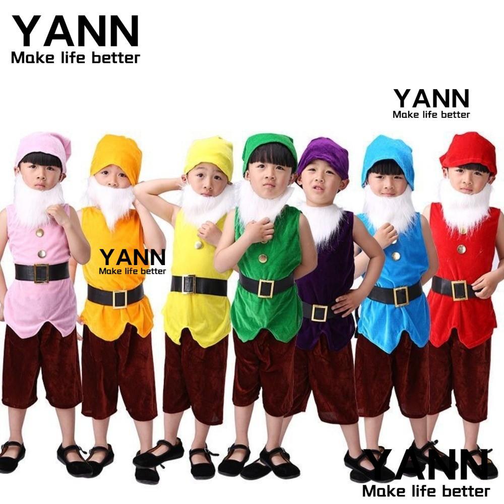 YANN Seven Dwarfs Costume, Fairy Tale Dress Up Dwarf Cosplay Costume ...
