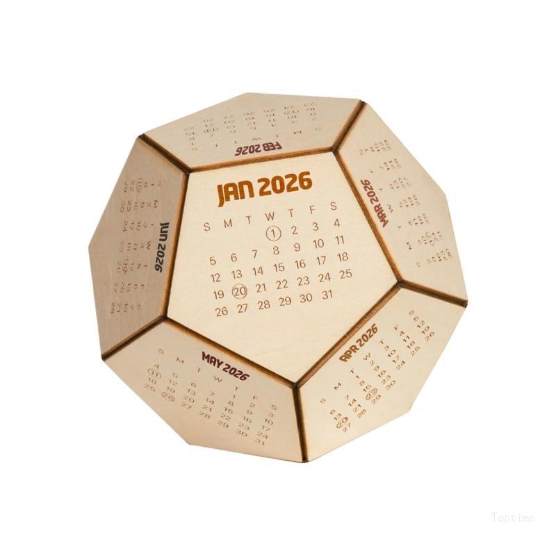 Top 2026 Calendar Rotating 12 Sided Geometric Monthly Calendar for ...