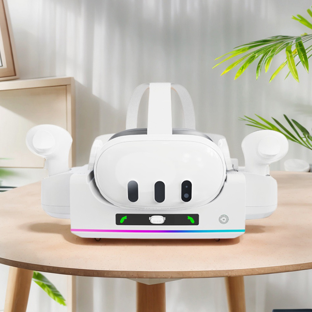 [New] Charging Dock VR Headset & Controllers Charging Stand with RGB ...