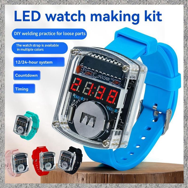 (L A T Z) DIY Watch LED Watch Electronic Kit 0.28 Inch Display Time ...
