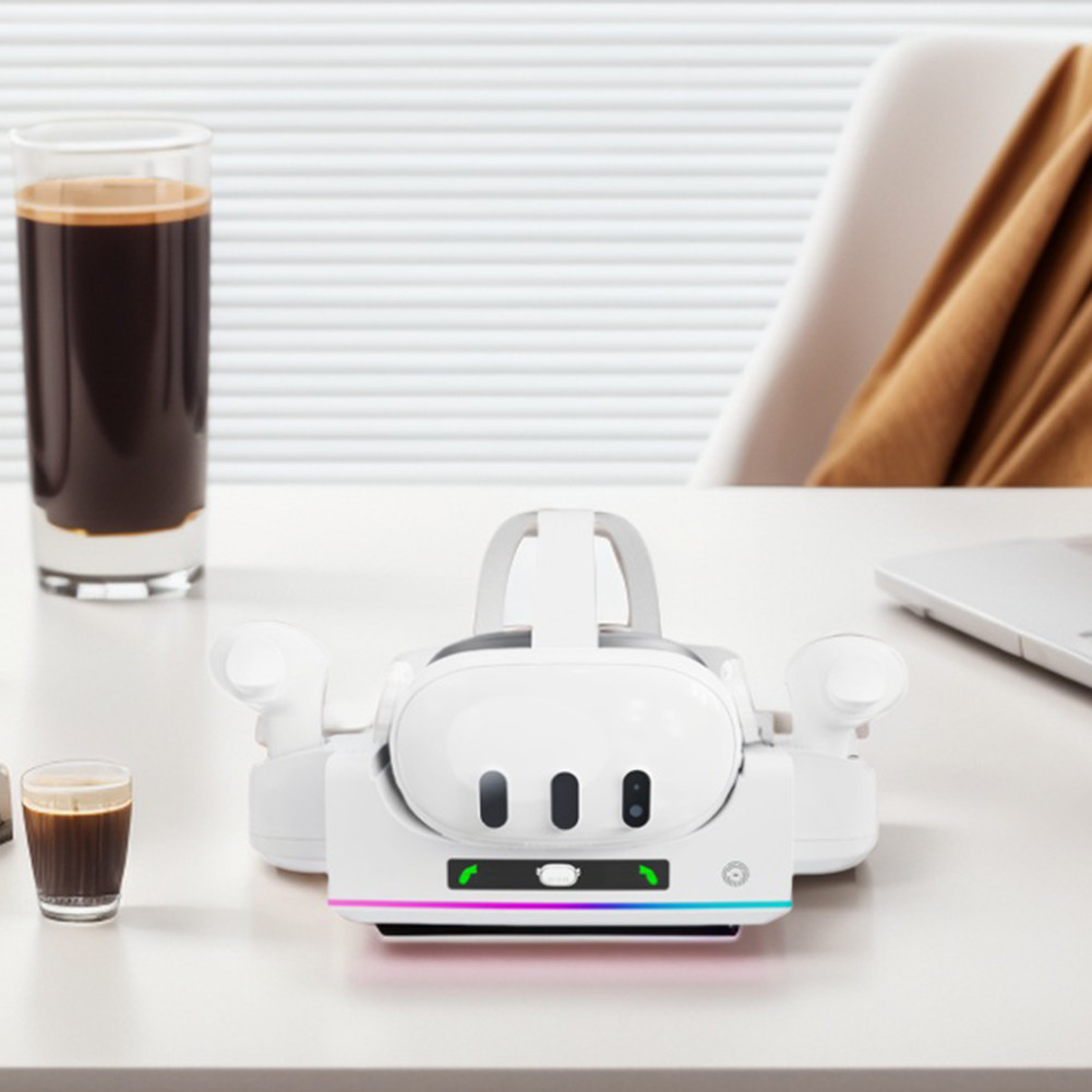 [New] Charging Dock VR Headset & Controllers Charging Stand with RGB ...