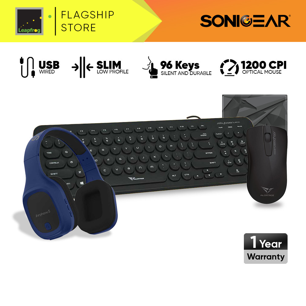 SonicGear AirPhone 5 Bluetooth Wireless Headphone with Alcatroz ...