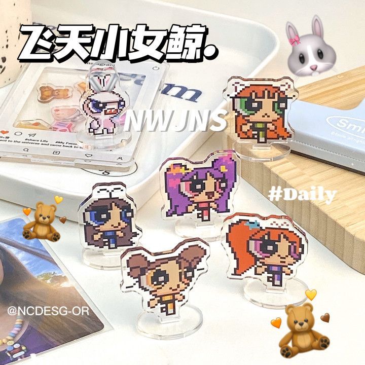 NewJeans Return Stand Powerpuff Girls Co-Branded Acrylic Stand Desktop ...