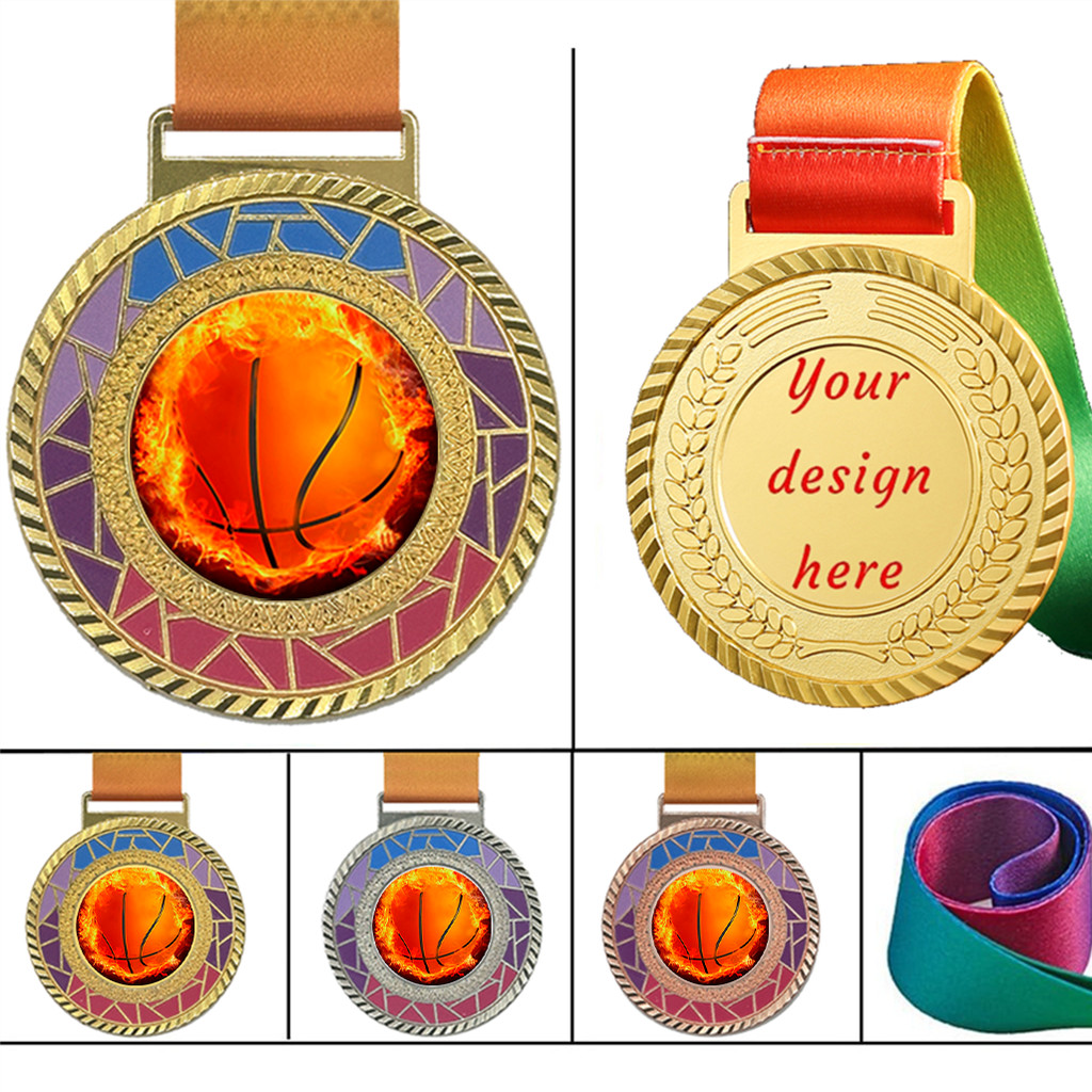 10 To 50 Pack 2.55 Inch Gold Color Basketball Medals Trophy Award Medal ...