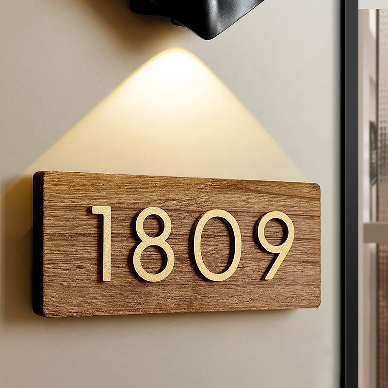 20x9cm solid wood Customised Unit Sign door sign 3dHouse Number Plate ...