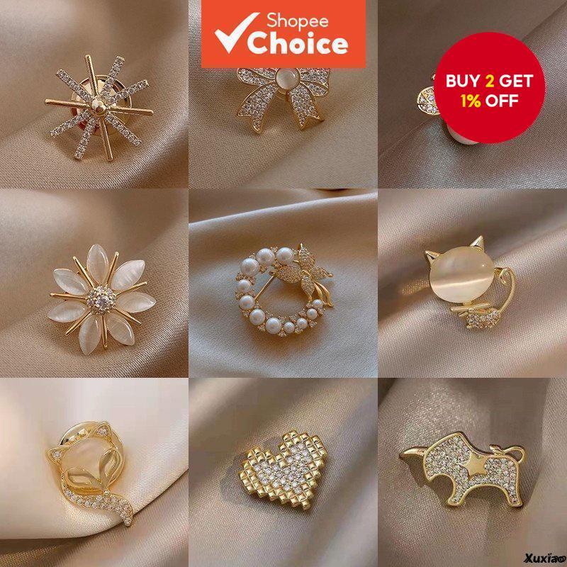 Simple Ladies Pearl Rhinestone Brooch Baroque Elegant Butterfly Brooch ...