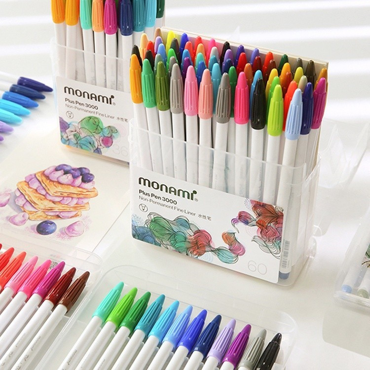 Monami 3000 Water-based Pigment Pen Plus Pen UH79 | Shopee Singapore
