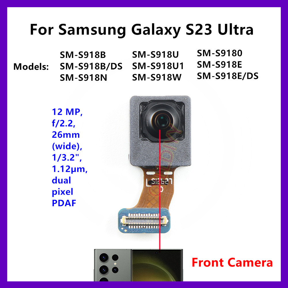 For Samsung Galaxy S23 Ultra SM-S918 S918B S918U Selfie Frontal Small ...