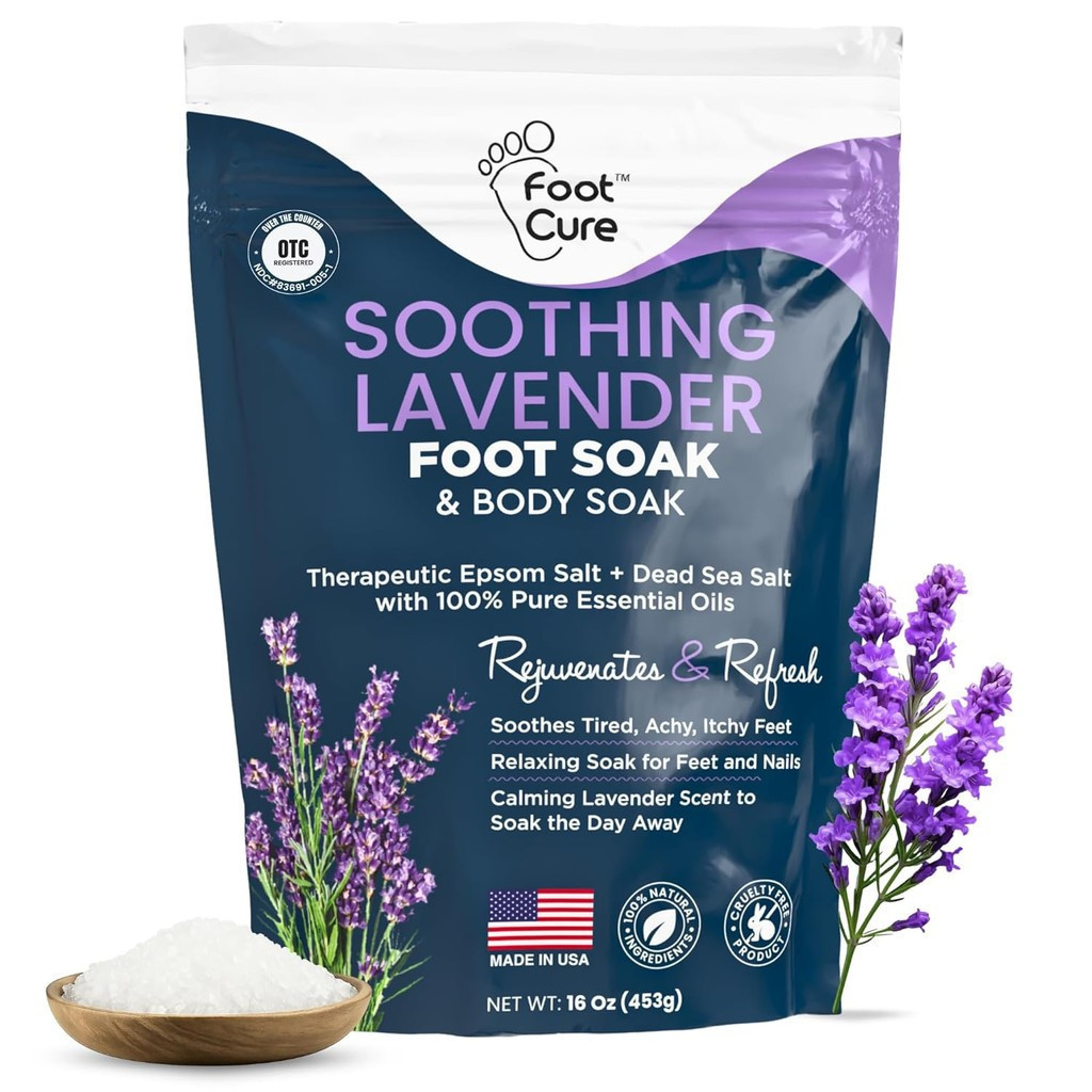 Foot Spa Lavender Foot Bath with Epsom Salts - Natural Blend Soothes ...
