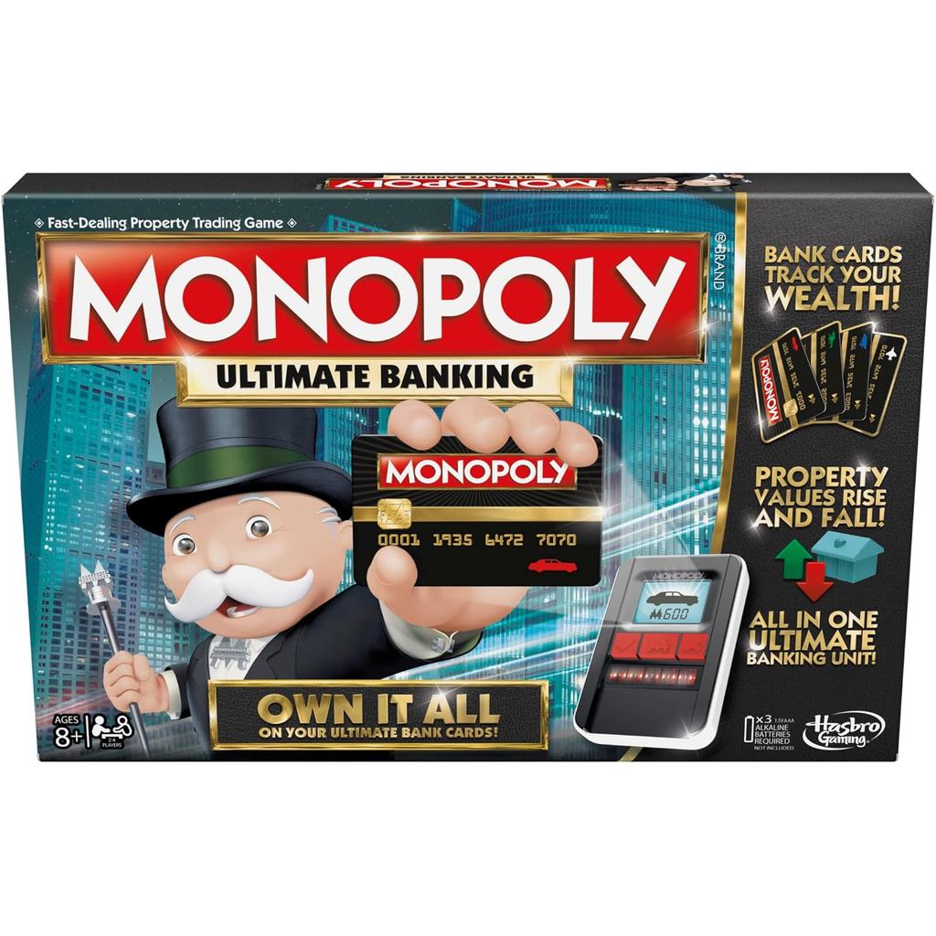 Hasbro Gaming Monopoly Ultimate Banking Edition Board Game for Families ...