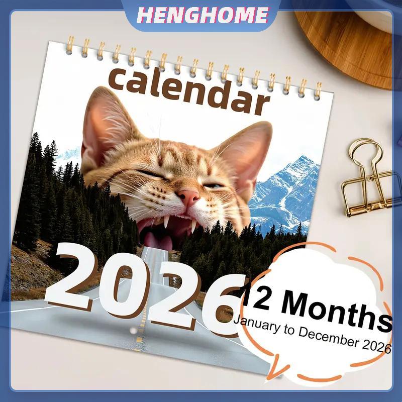 HENGHOME 2026 Cat Calendar For Cat Lovers Funny Cats Calendar,Kitten ...
