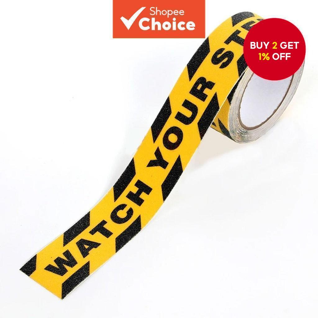 New Warning Safety Stickers 5CM x 5M - Watch Your Step Anti-Slip Floor ...