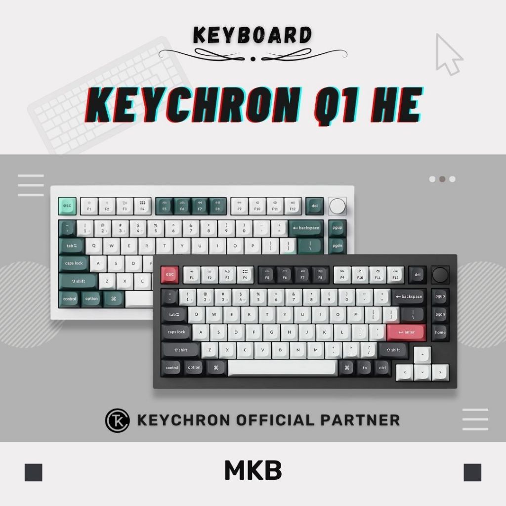 Keychron Q1 HE CNC Aluminium Body 75% Layout Hall Effect Adjustable ...