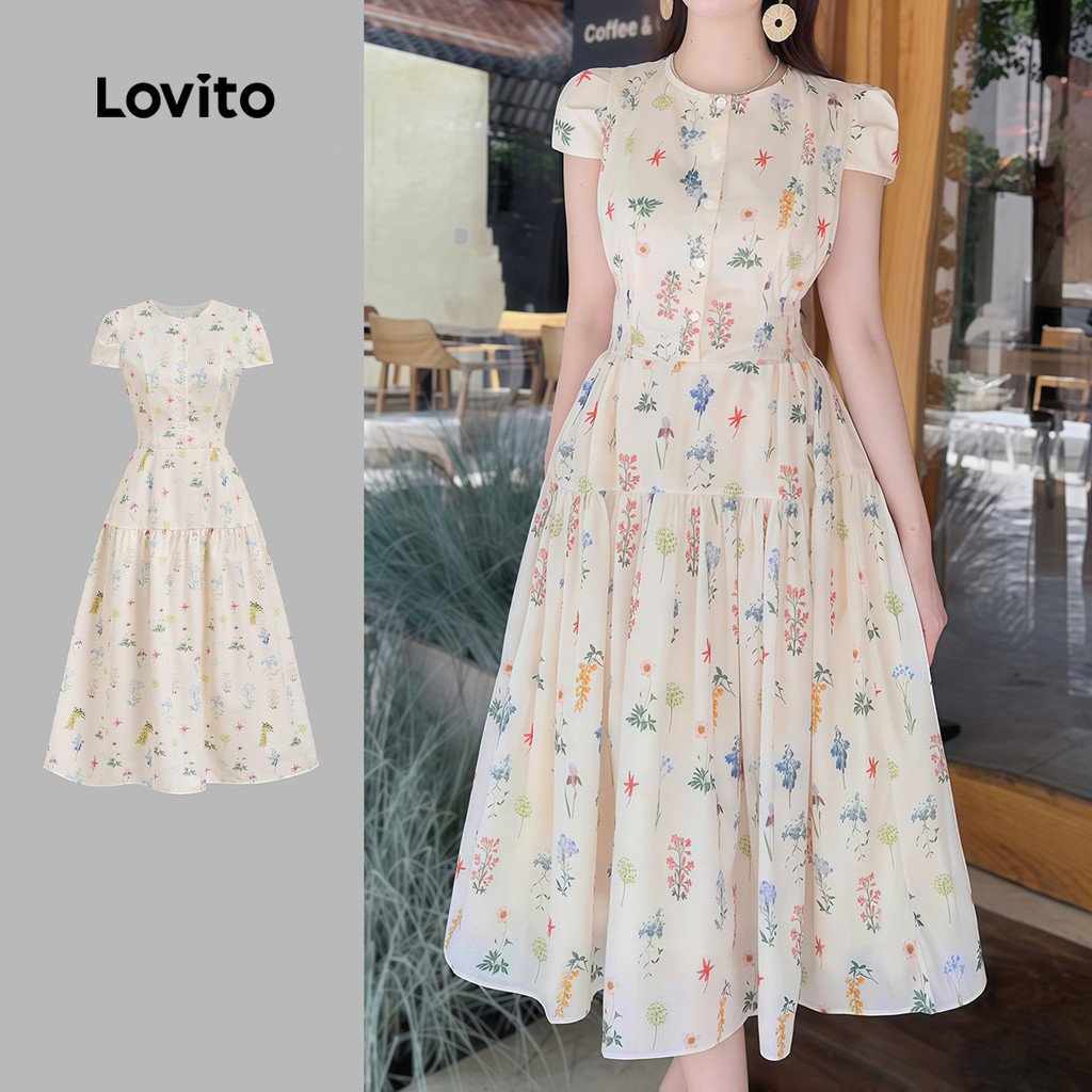 Lovito Elegant Dress Zipper Spring/summer Dress for Women L178LD2017 ...