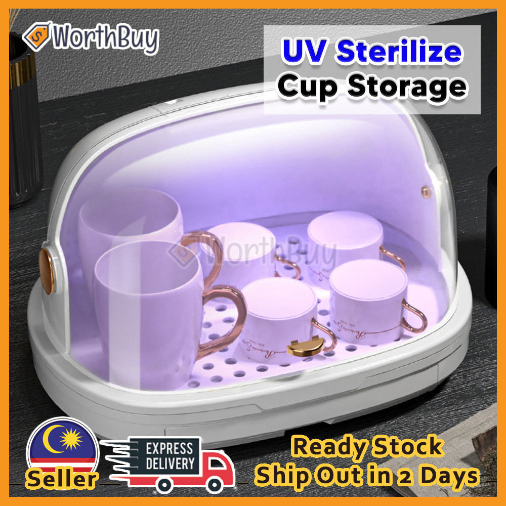 Worthbuy UV Sterilize cup holder with cover rak simpanan cawan ...