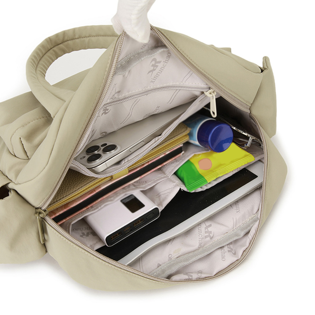 Women's Stylish Nylon Handbag - Large Capacity with Multi-Pockets ...