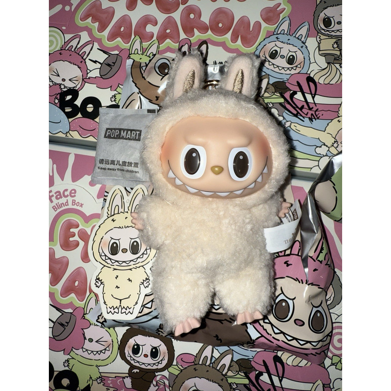 Pop Mart Vinyl Plush Macaron Labubu SoyMilk Soy Milk 100% Authentic QR ...