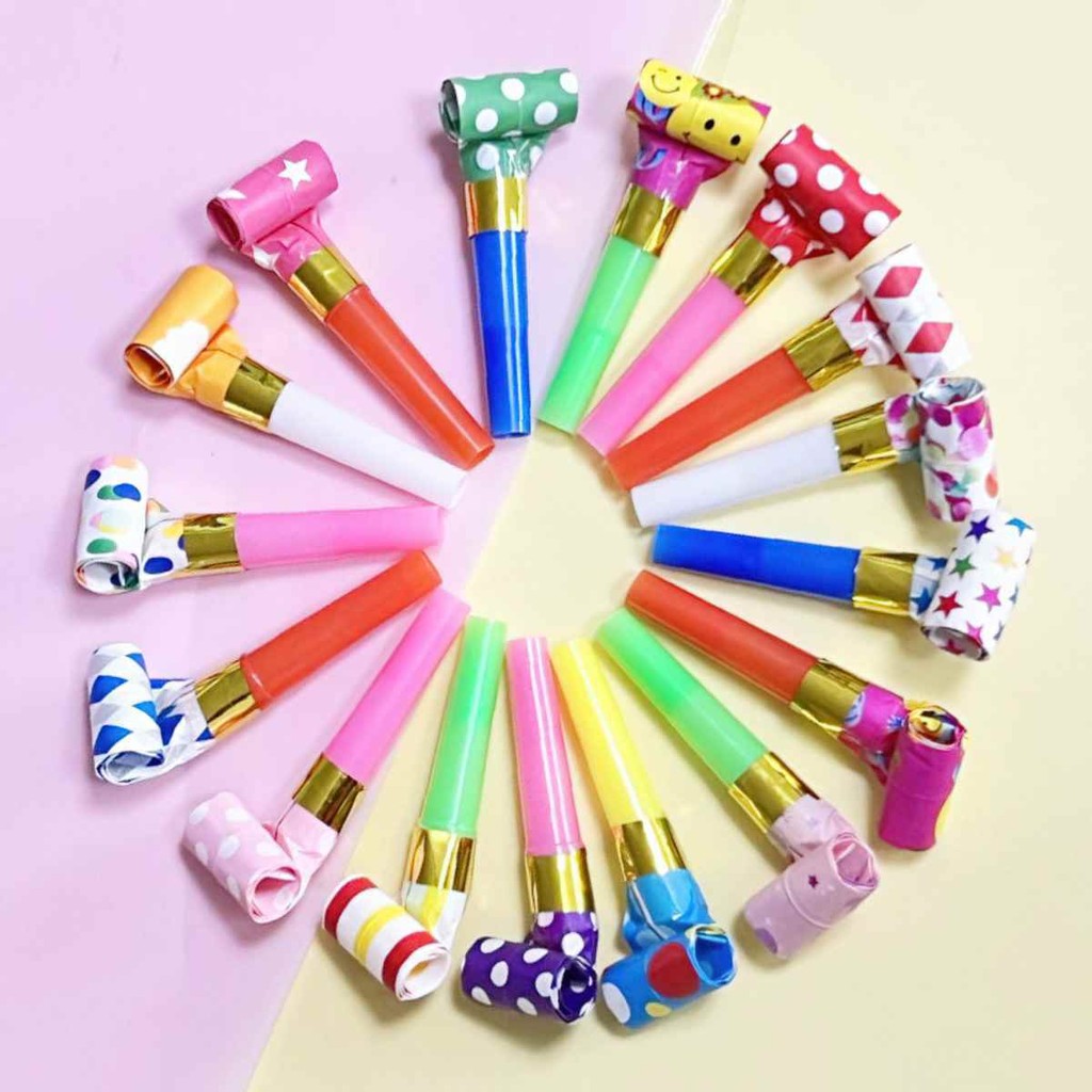 Set of 10 Birthday Trumpets, Toy Trumpets for Children to Use at ...