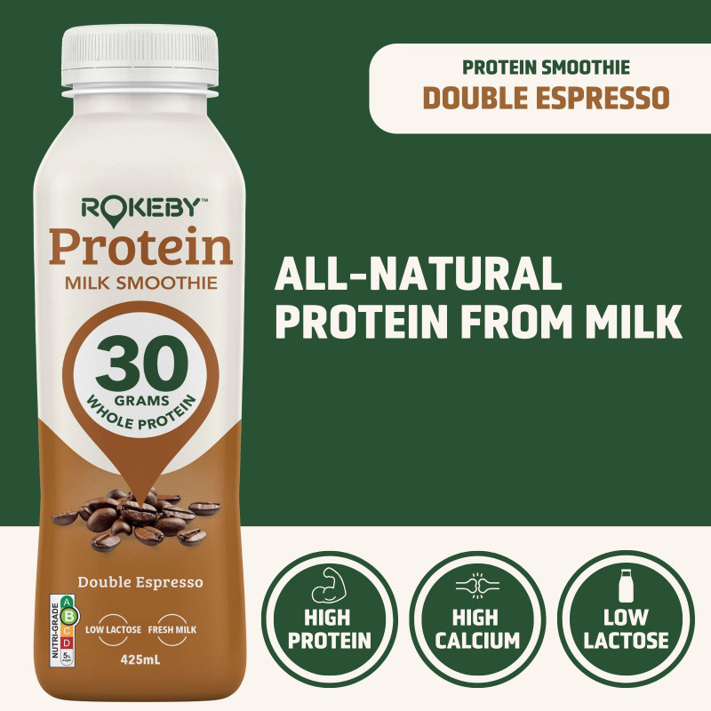 Rokeby Double Espresso Protein Milk Smoothie 425ml | Shopee Singapore