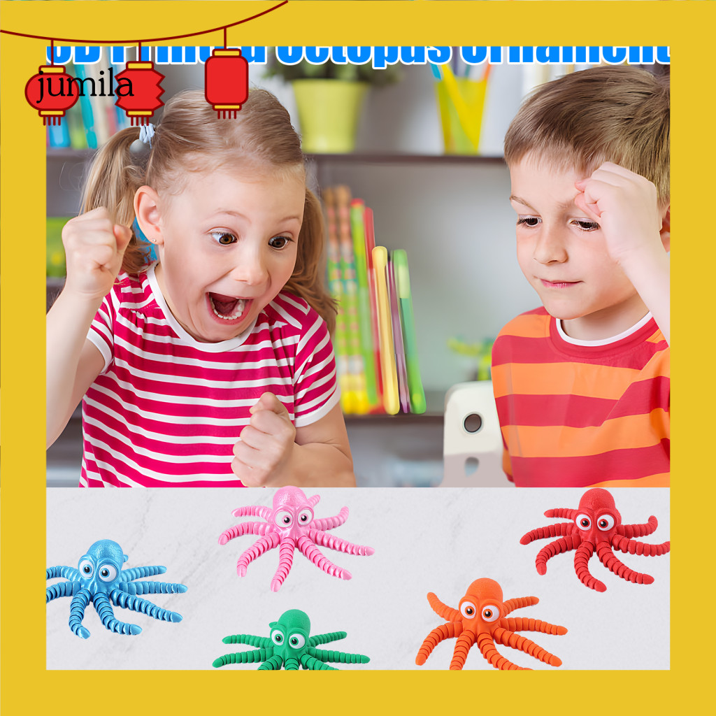 [JU] 3d Printed Octopus Ornament Octopus Collectible Toy Articulated ...