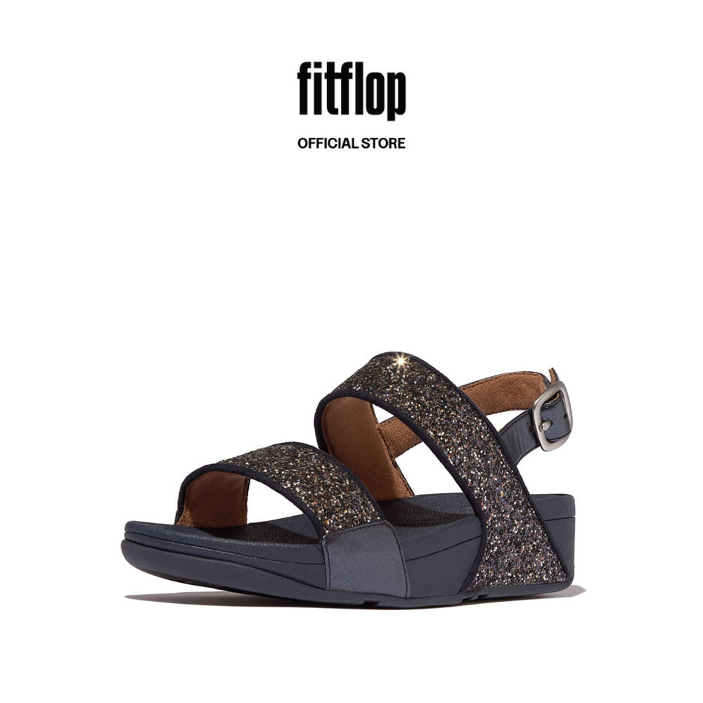 FitFlop LULU Women's Multi-Tonal Glitter Back-Strap Sandals - Midnight Navy Mix (JE4-442 ...