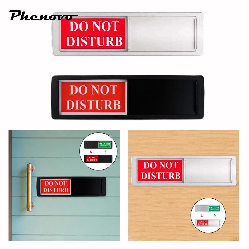 [Phenovo] Acrylic Adhesive Privacy Sign Please Knock Sign Indicator for ...