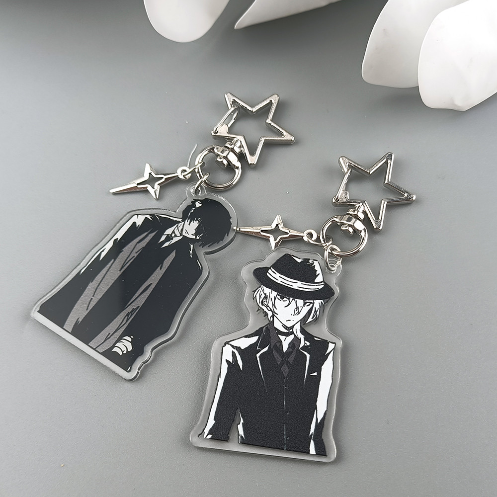 Anime BSD Dazai Osamu and Chuuay Keychain Bungou Stray Dogs Soukoku ...