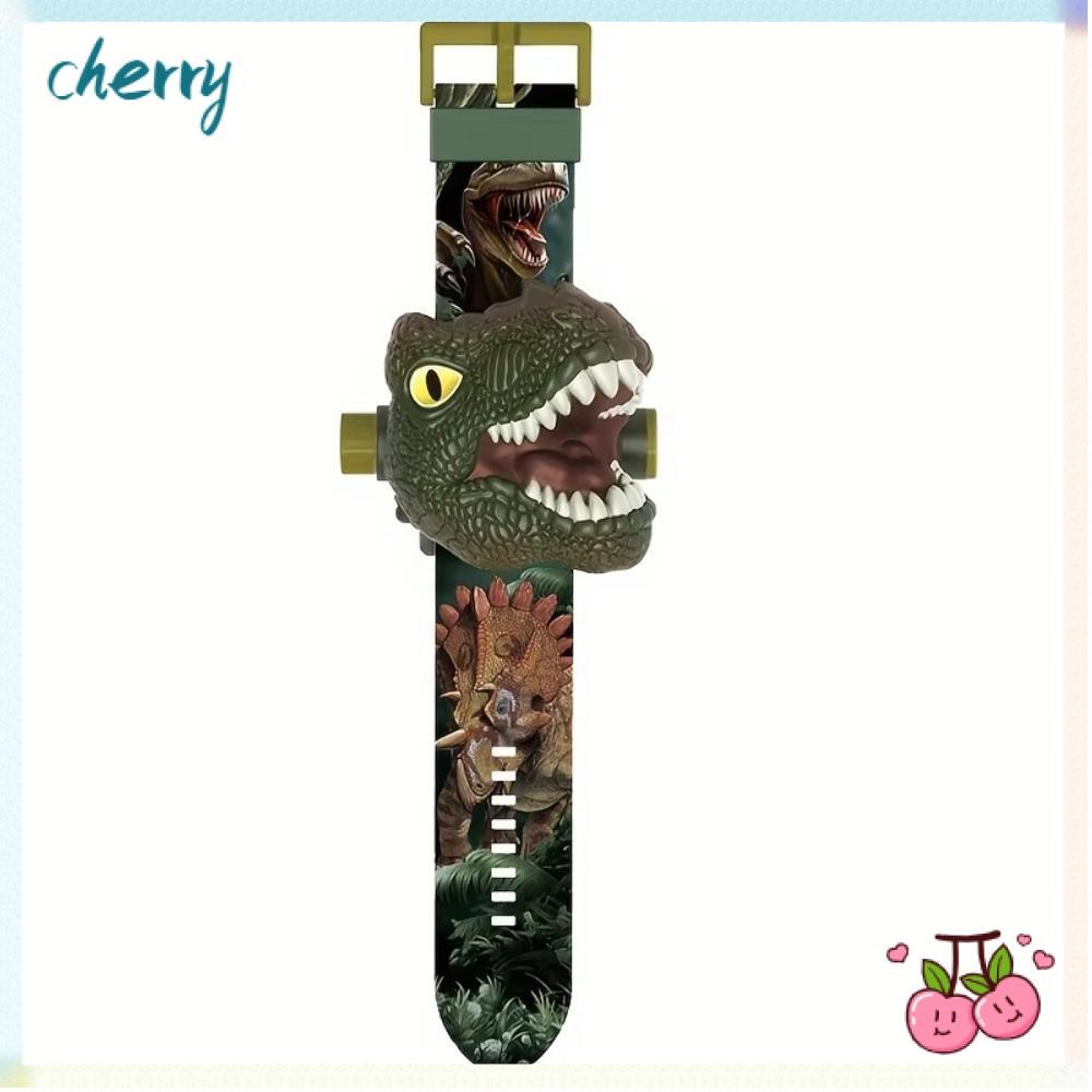 CHERRY Cartoon Toy Watches, 24 Projection Dinosaur Children's Watches ...