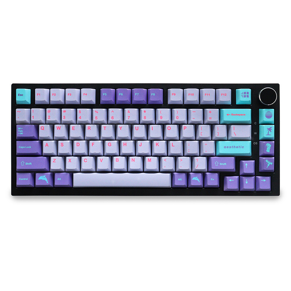 GMK Vaporwave Vaporwave Keycap Purple Original Height PBT Sublimation ...