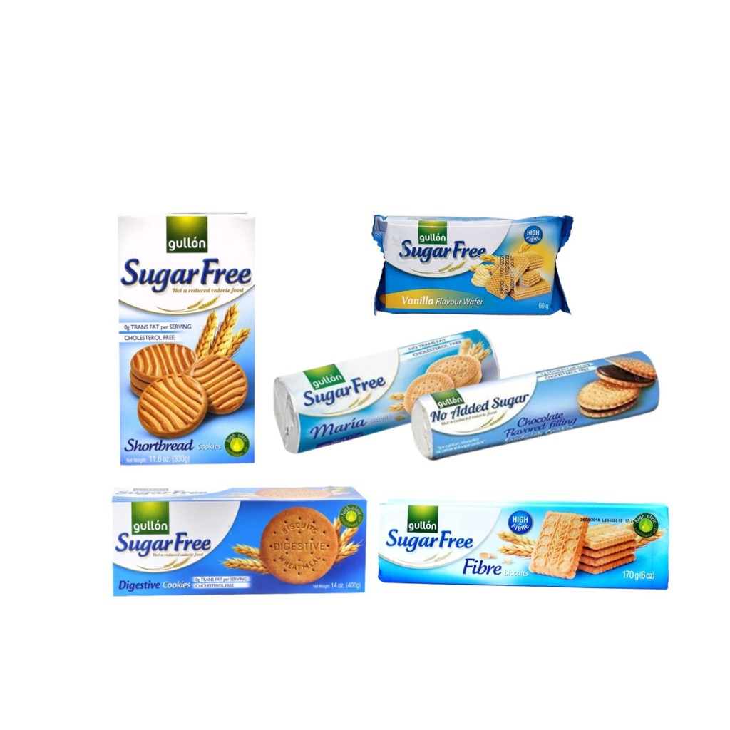 Gullon SugarFree Shortbread 330g/Digestive 400g/Maria 200g/Fiber 170g ...