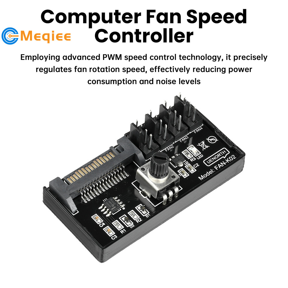 Computer Fan Speed Controller 60W High-Power Hub Controller 4-Wire Fan ...