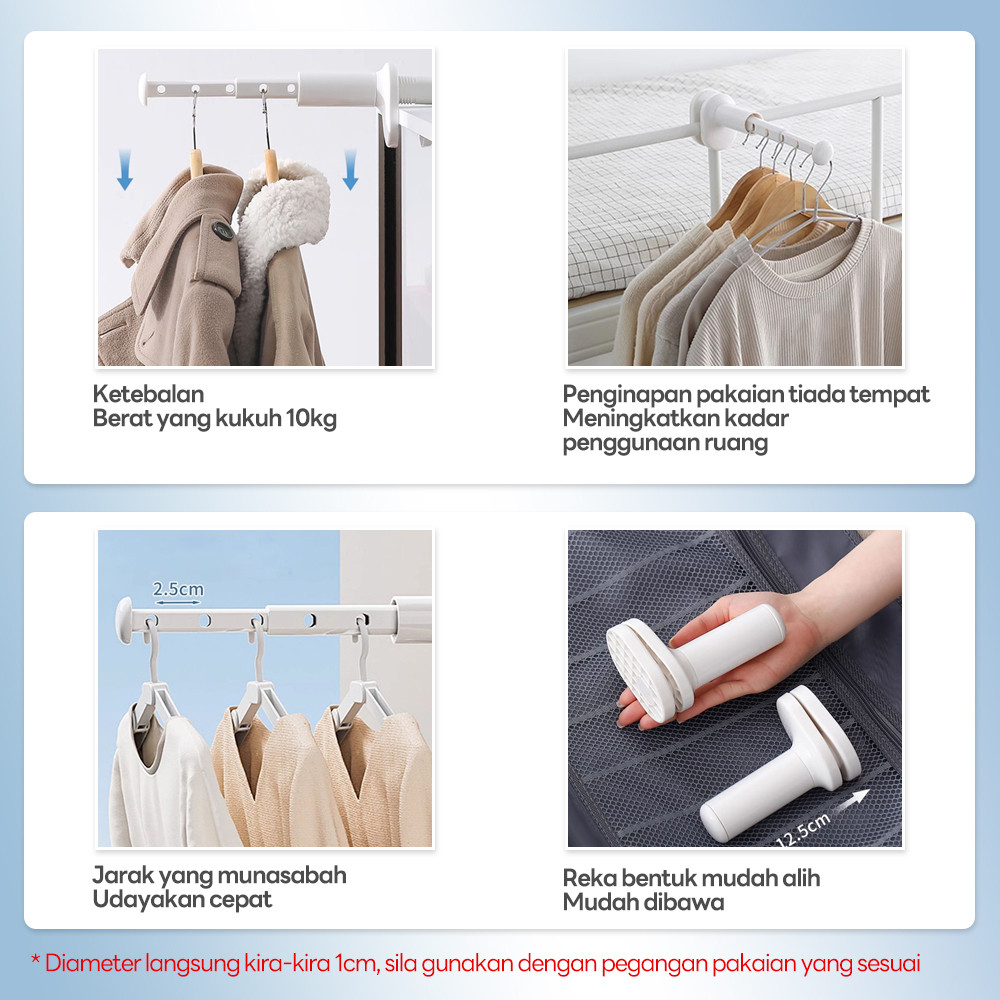 lakoe Tiang Gantung Boleh Skala Clothes Drying Rack Tool nail free ...