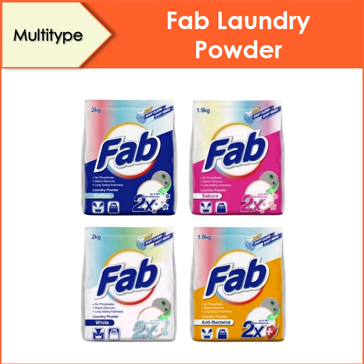 Fab Powder Laundry Detergent Suitable for Indoor and Outdoor Drying ...