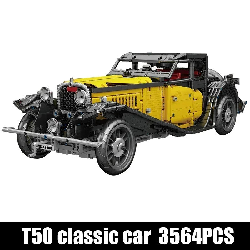 Mould King Car 1931 Mercedes Block Car Assembly Model Pull Back ...