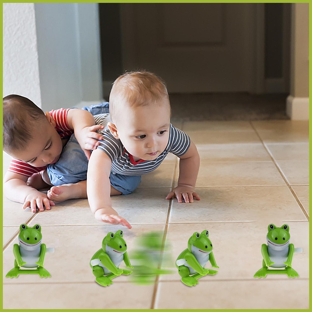 Wind Up Toys Walking Jumping Frog Toys Educational Game for Boys ...